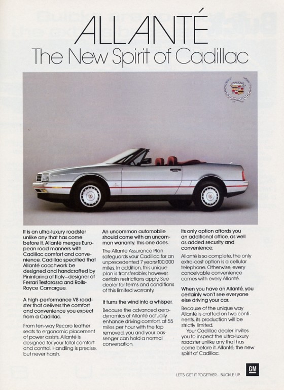 1986-1993 Cadillac Allante: They Got it Right ... Too Late - EPautos ...